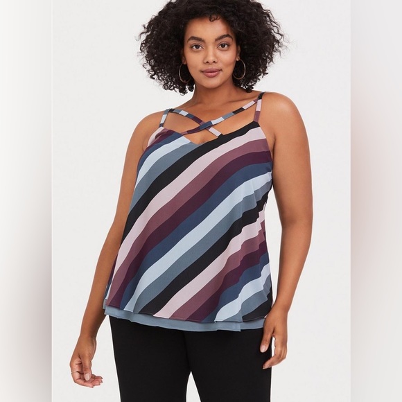 torrid | Tops | Torrid Sophie Chiffon Strappy Swing Cami | Poshmark